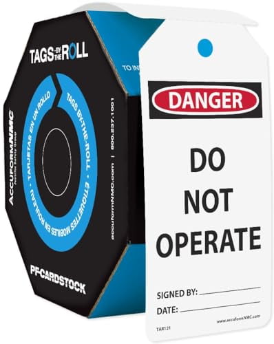 AccuformNMC 250 Safety Tags by-The-Roll, Danger Do Not Operate, US Made ...