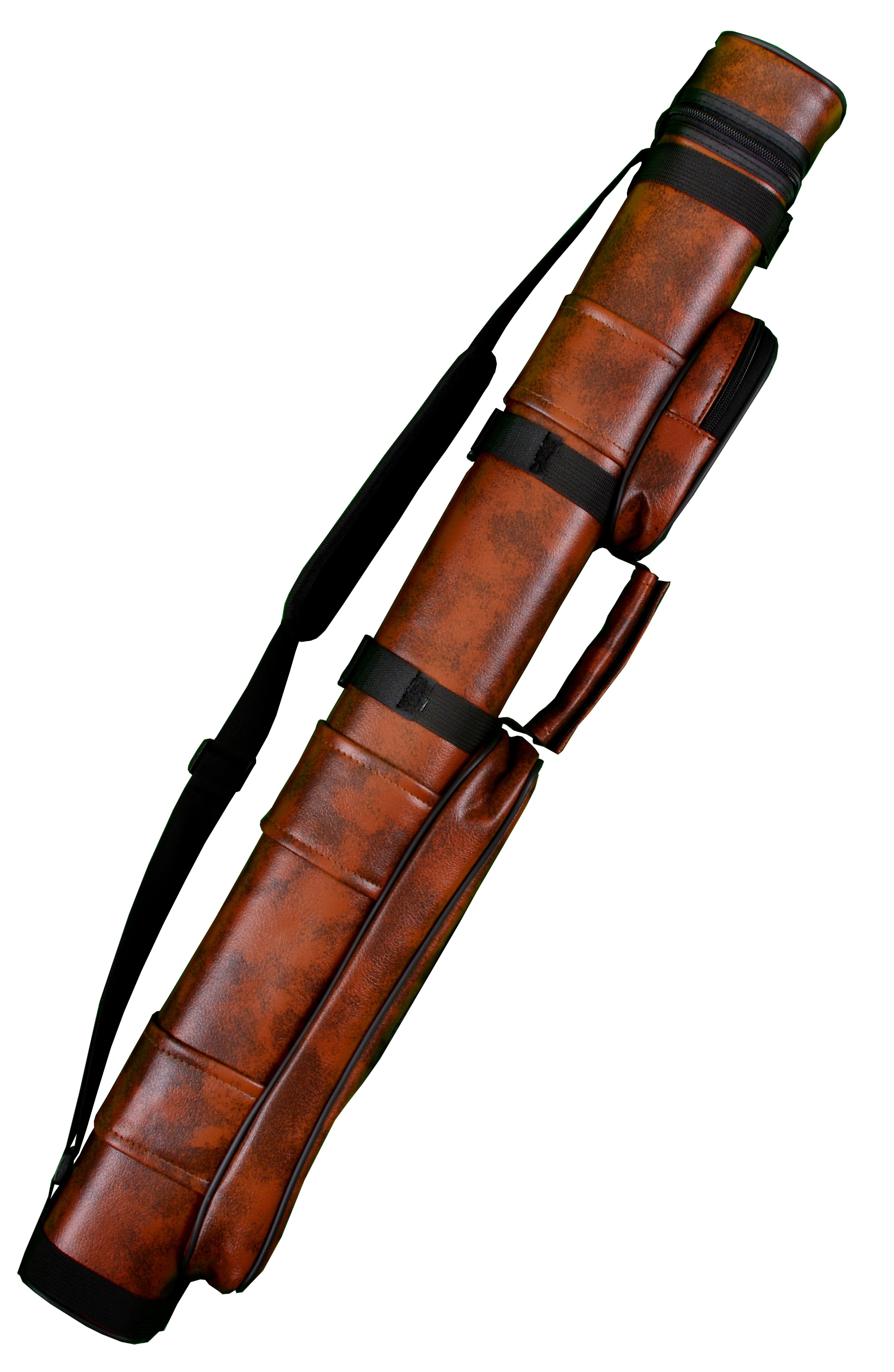 Accuplay Billiards 2X2 Hard Pool Cue Stick Carrying Case Brown White ...