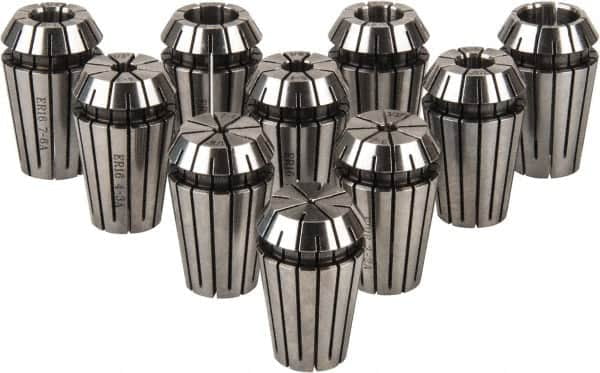 Accupro 587380 Collet Set: 10 Pc, Series ER16 0.01mm TIR, Series ER16 ...
