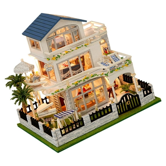 Accuracy Light Cut Wooden Model House Craft Set Customizable Plan ...