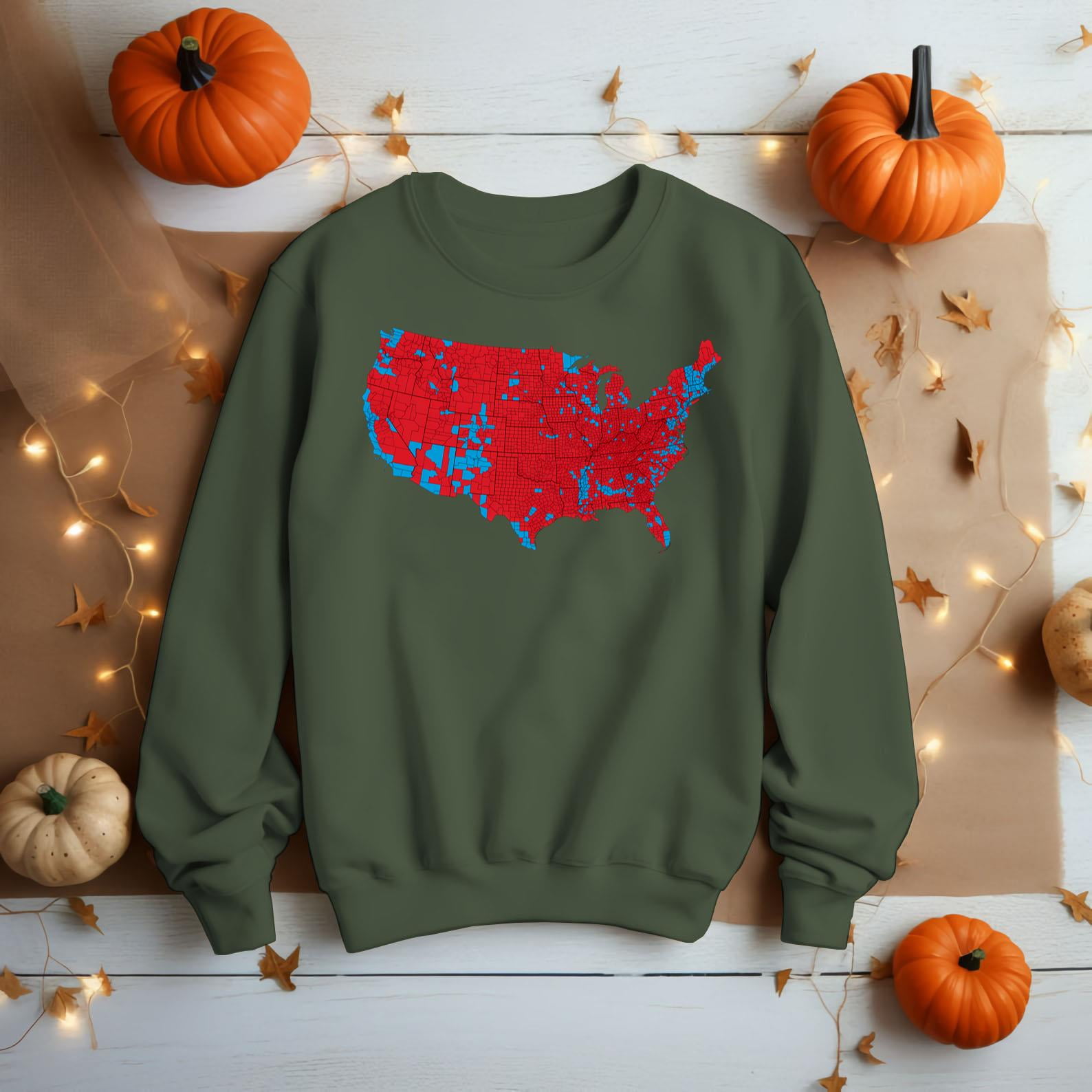 Accurate Map of 2024 Election Results T-Shirt-TH40001 - Walmart.com