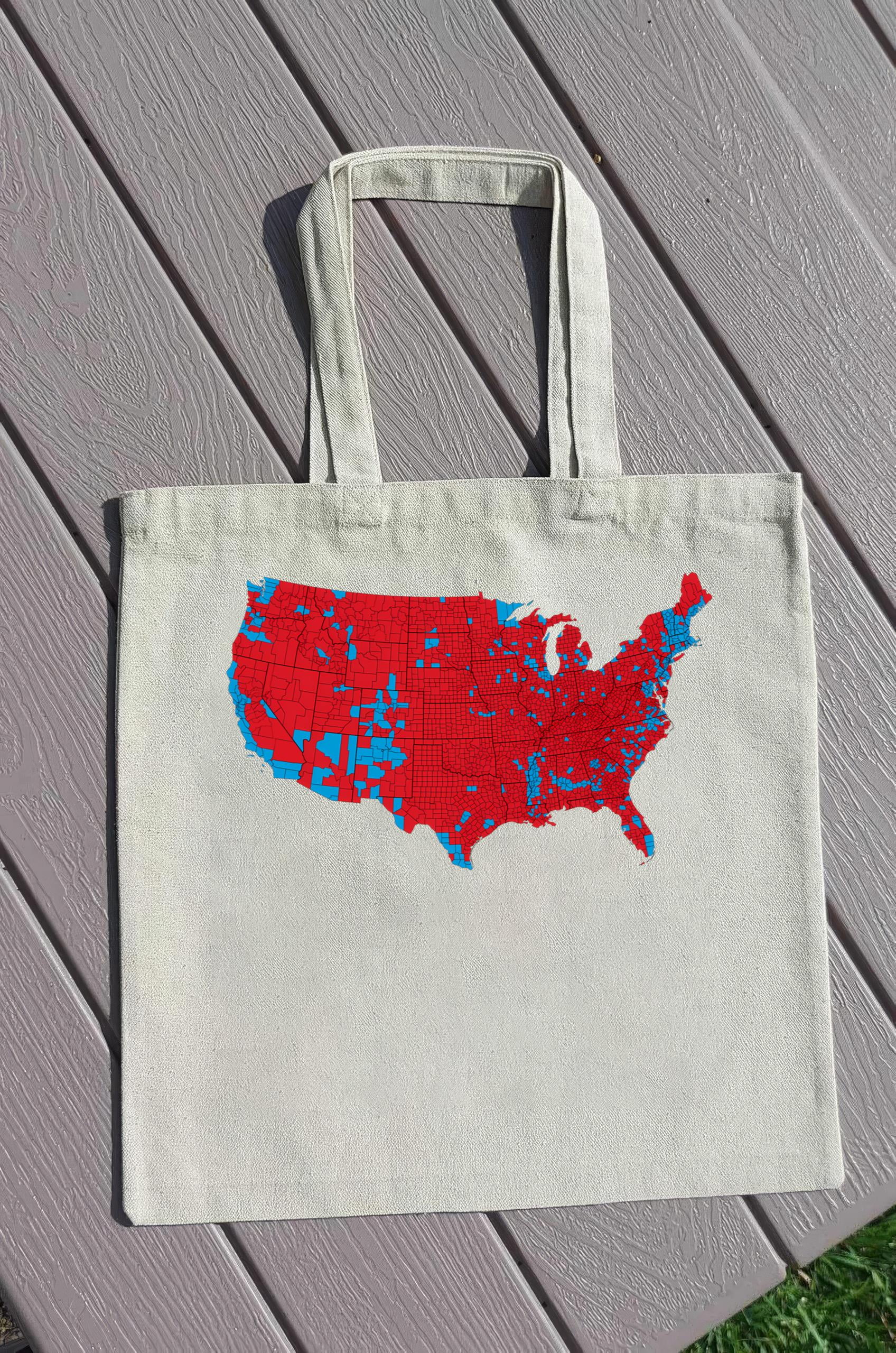 Accurate Map of 2024 Election Results Tote Bag-TH40001 - Walmart.com