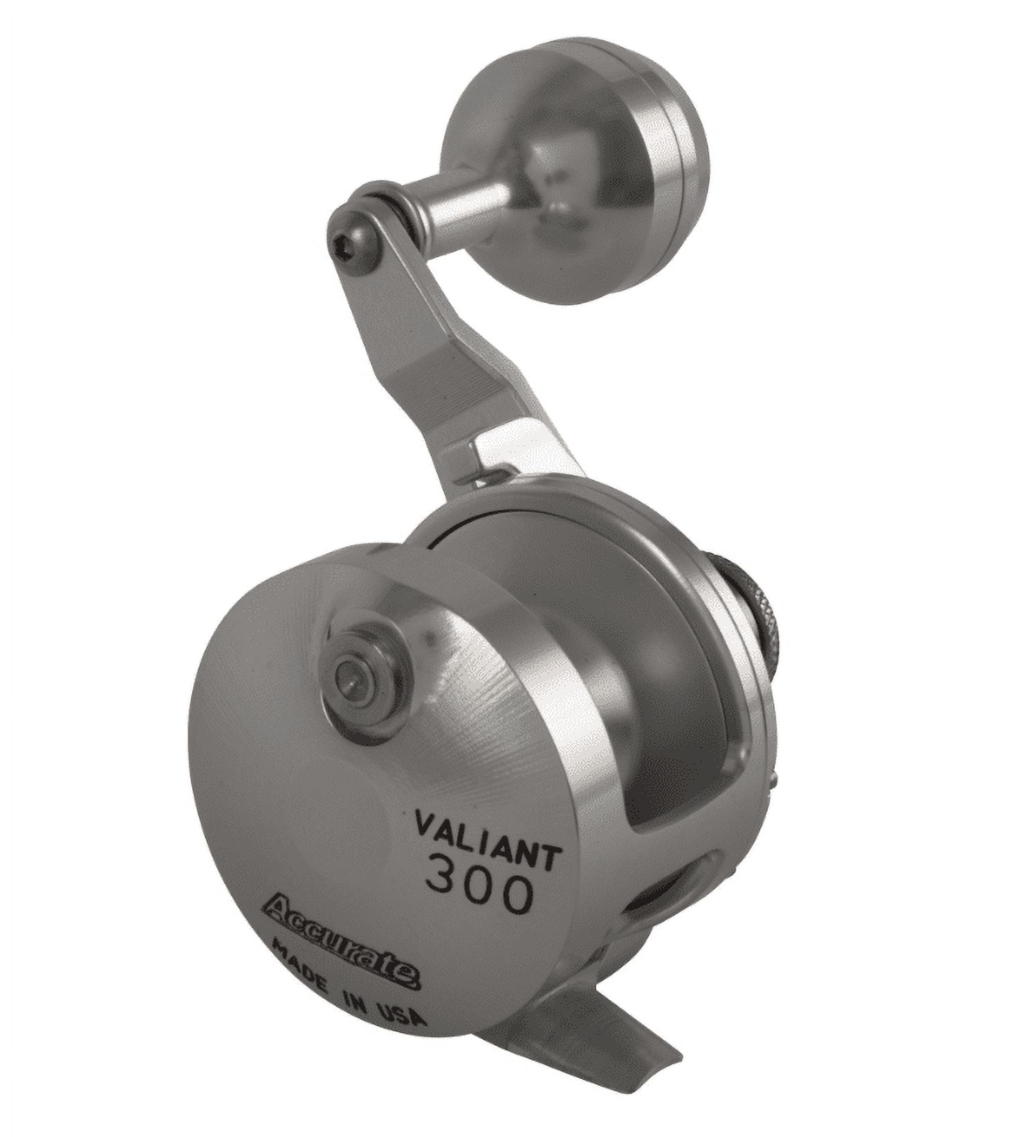 Accurate Valiant 300 Single Speed Reel - BV-300-S - Silver - Right Hand ...