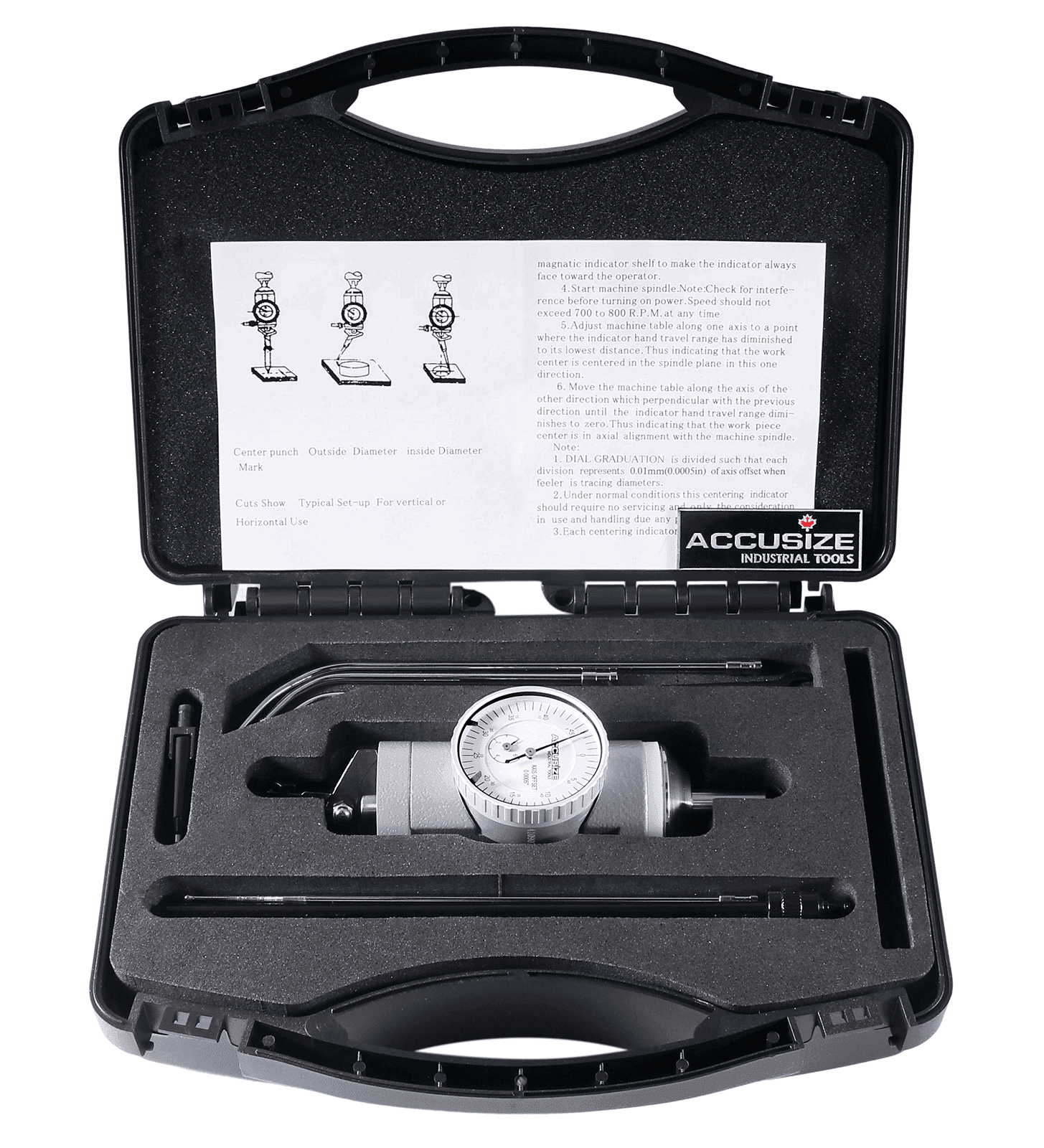 Accusize 0-0.15 in x .0005 in, Coaxial Centering Indicator, JD21-0001 ...