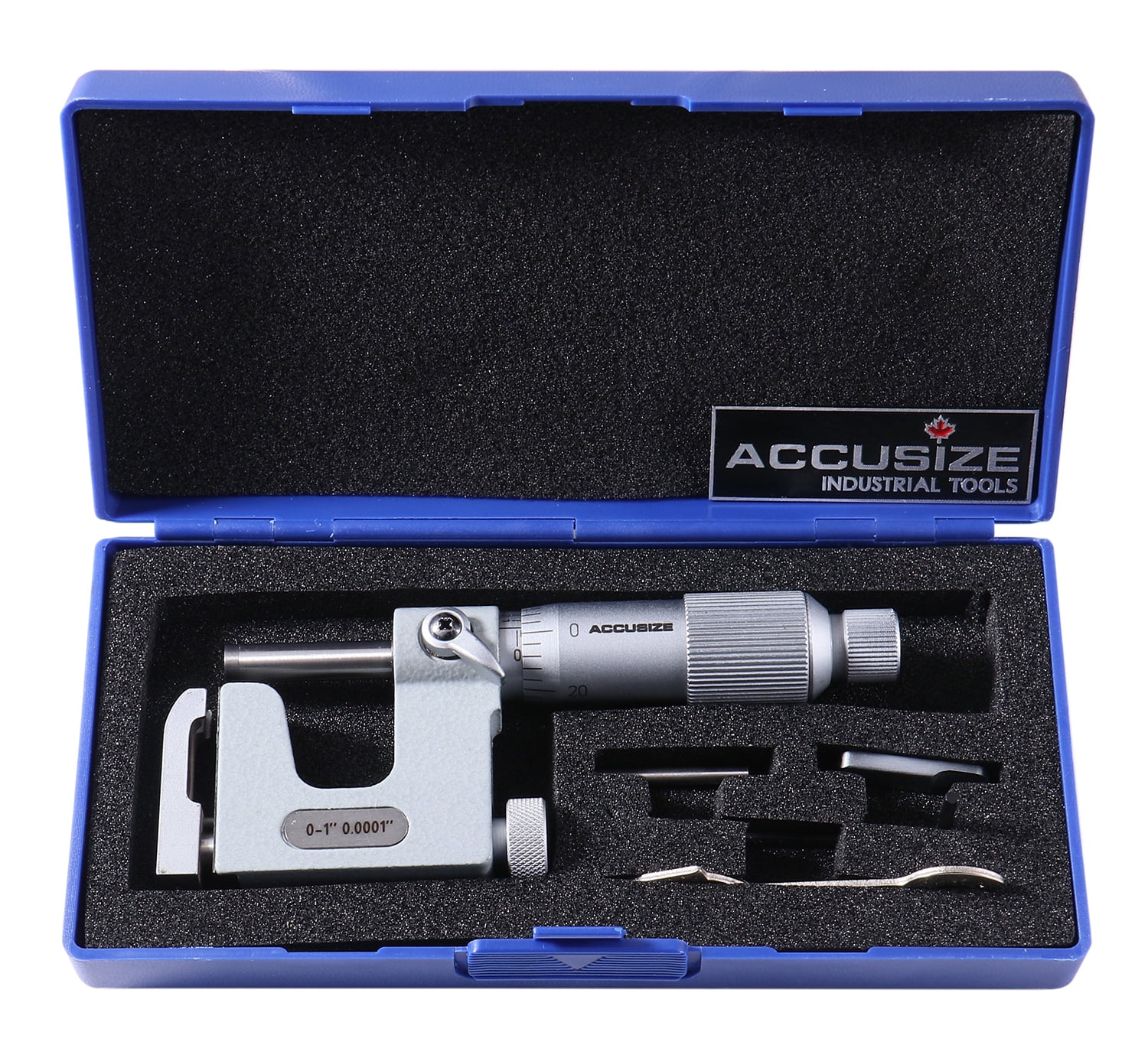 Accusize 0-1'' x 0.0001'' Multi Anvil Micrometer in Fitted Box, P101 ...