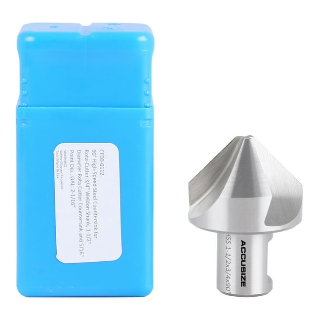 Accusize 1-1/2'' Hss Countersink for Rota-Cutter, 3/4'' Weldon Shank ...