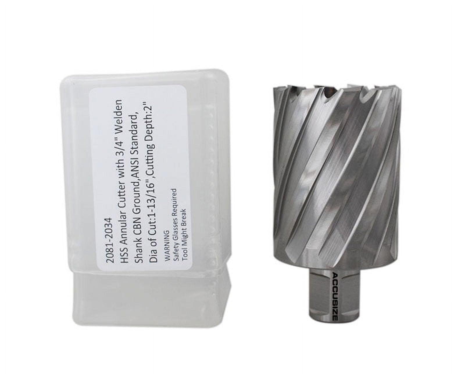 Accusize 1-13/16'' Cutting Dia, 3/4'' Weldon Shank, 2'' Cutting Depth H ...