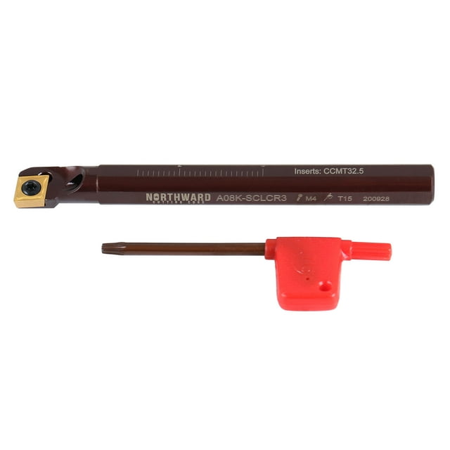 Accusize 1/2'' by 5'' Right-Hand Sclcr Coolant Through Indexable Boring Bar with 1 Carbide ...