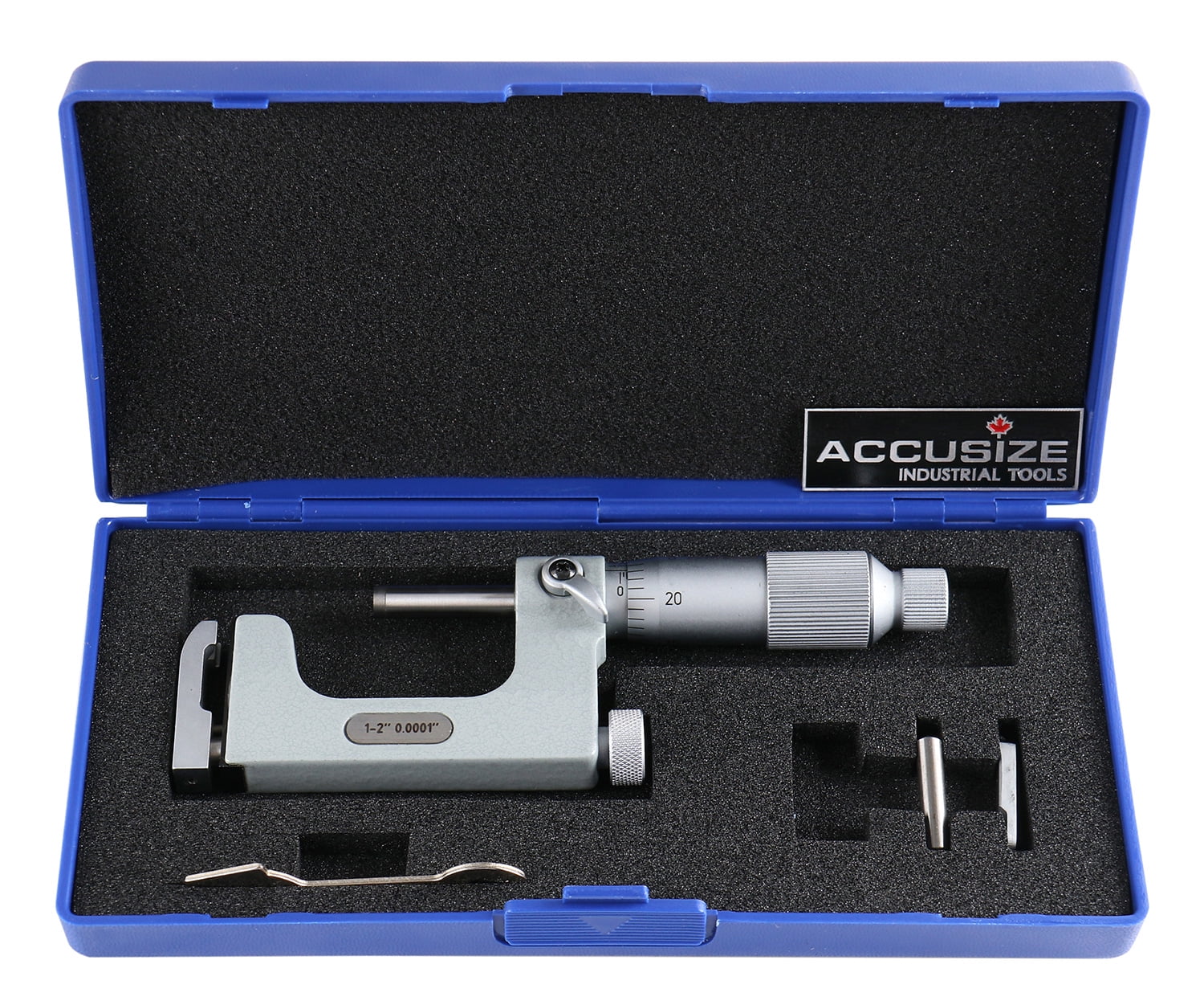 Accusize 1-2'' x 0.0001'' Multi Anvil Micrometer in Fitted Box, P101 ...