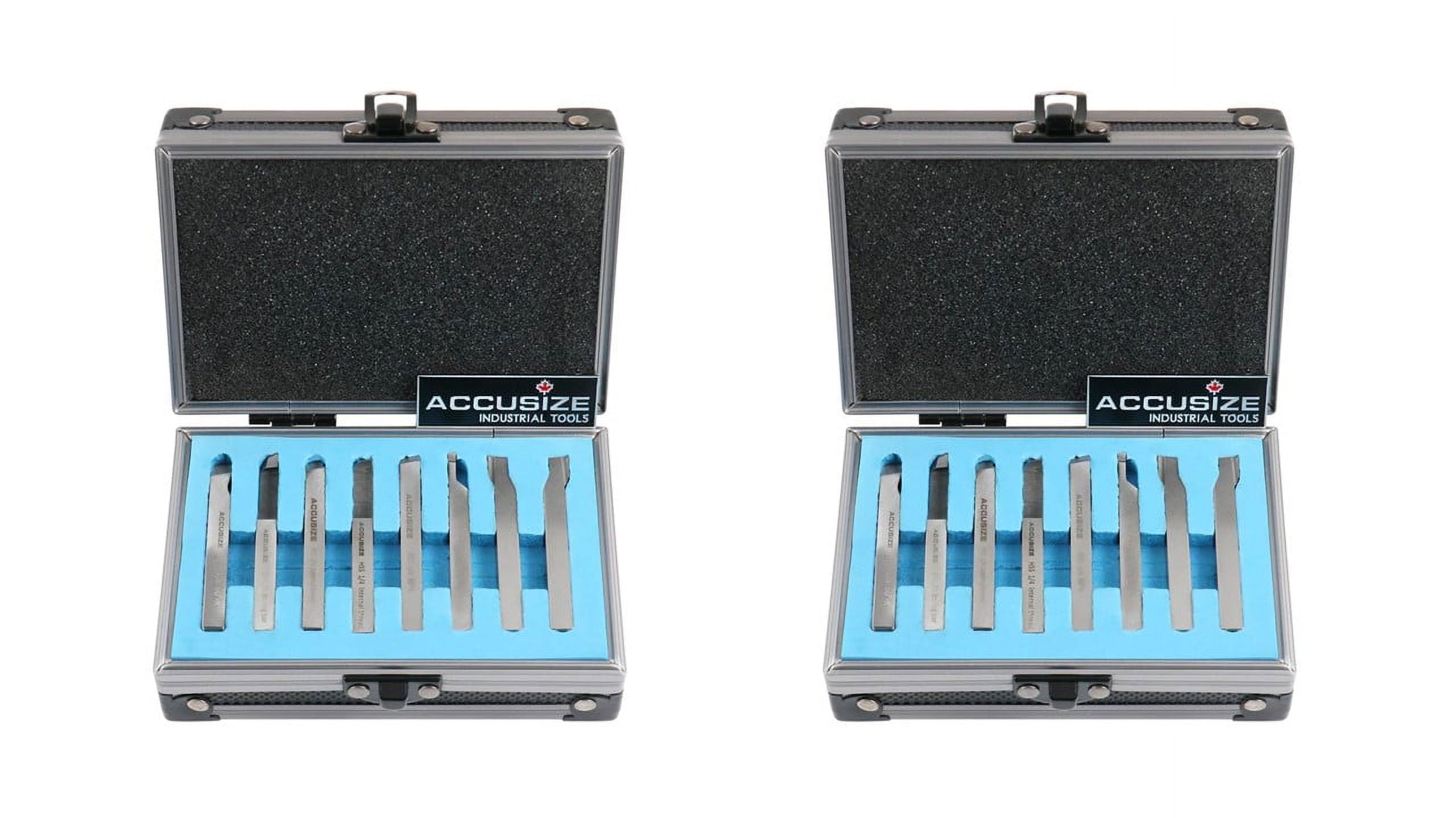 Accusize 1/4'' 8 pcs H.S.S. Tool Bits, 2 pcs/pack, Pre-Ground for ...
