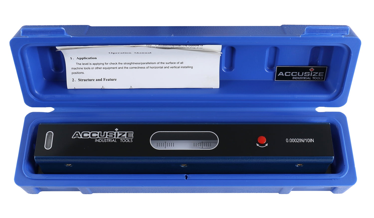 Accusize 12'' Master Precision Level in Fitted Box, Accuracy 0.0002 ...