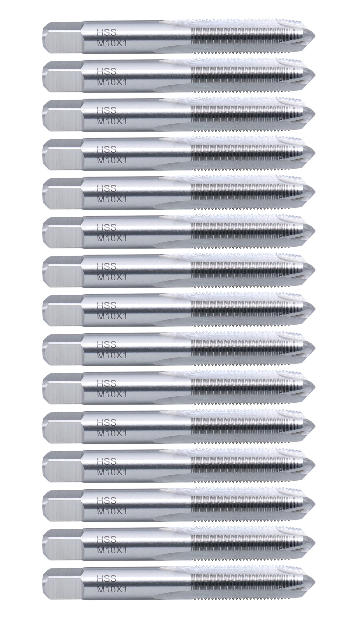 Accusize 15pcs M10X1.0 H.S.S. Metric Spiral Point Taps, Plug Style ...