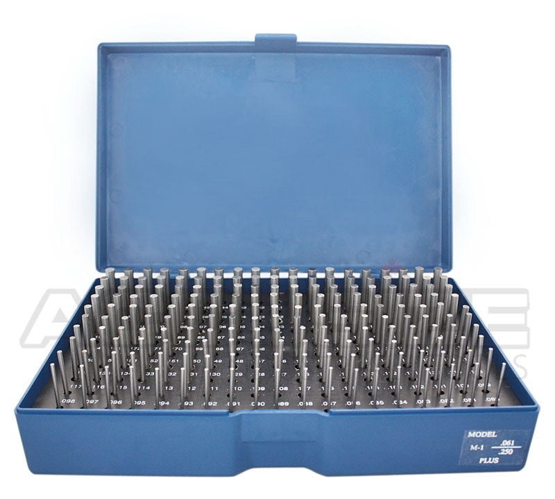 Accusize 190 Pc 0.061'' to 0.250'' Plus Pin Gauge Set, Class Zz, 2 ...