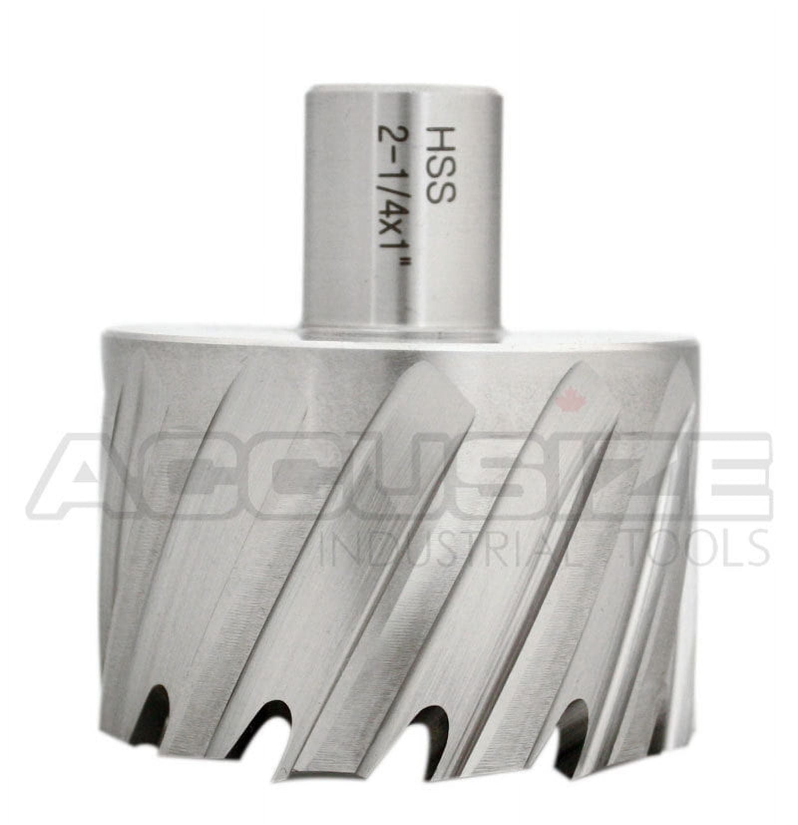 Accusize 2-1/4'' Cutting Dia, 1'' Cutting Depth, H.S.S. Annular Cutter ...