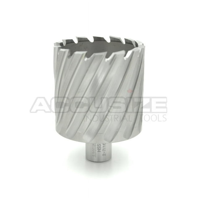 Accusize 2-7/16'' Cutting Dia, 1-1/4'' Weldon Shank, 2'' Cutting Depth ...
