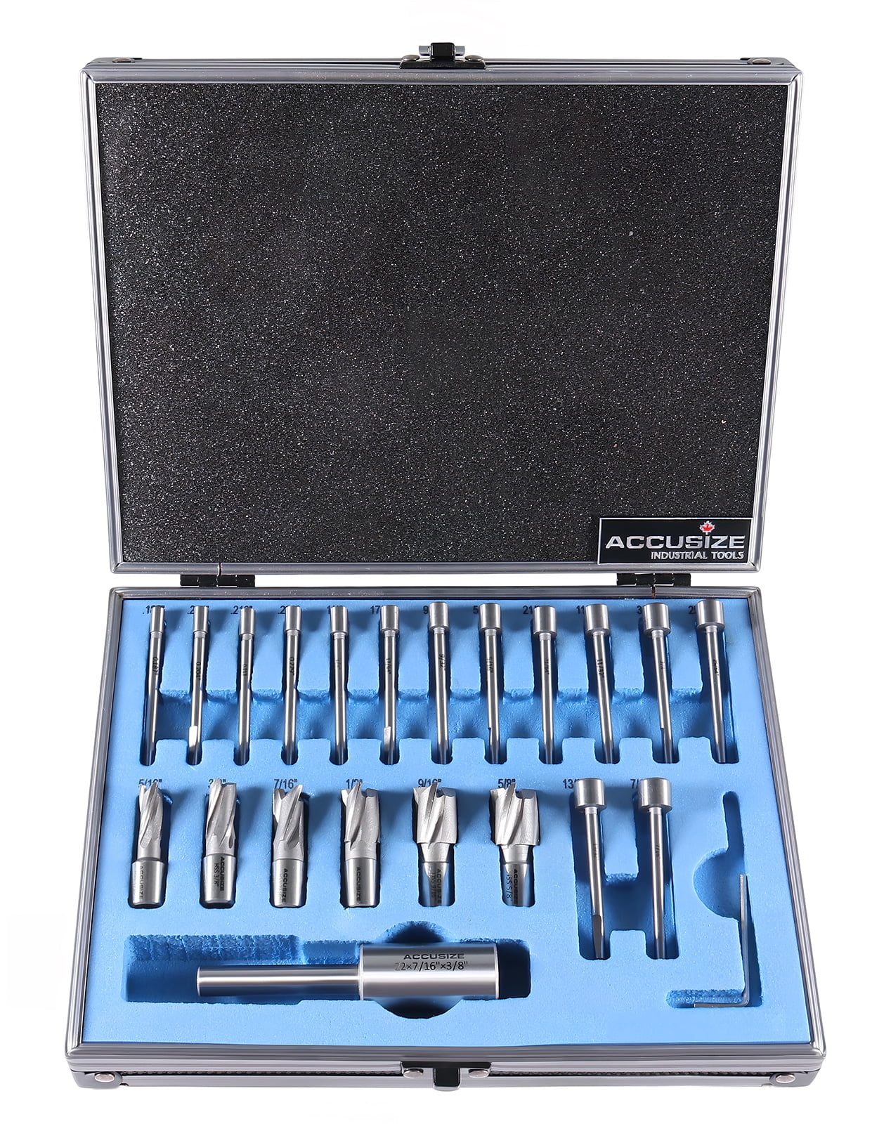 Accusize 21 Pcs Hss Interchangeable Pilot Counterbore Set, 3620-0121 ...