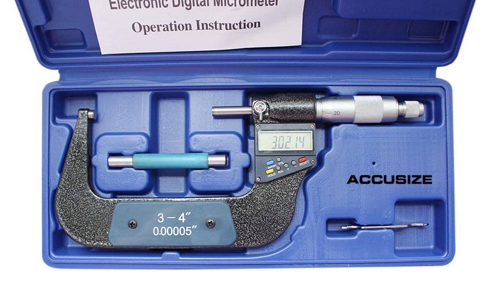 Accusize 3-4''/75-100 mm 7 Keys Electronic Digital Outside Micrometers ...