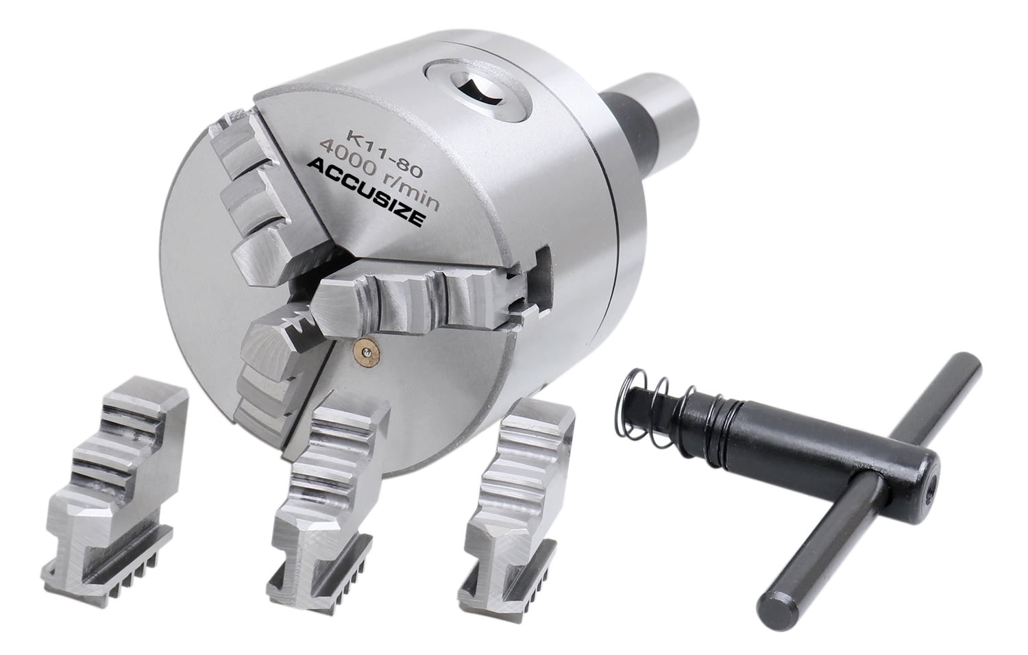 Accusize 3''/75 mm R8 Precision Lathe Chuck, 3-Jaw Self Centering ...