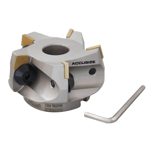 Accusize 3'' Dia Indexable Face Milling Cutter 75 Degree, Positive Rake ...