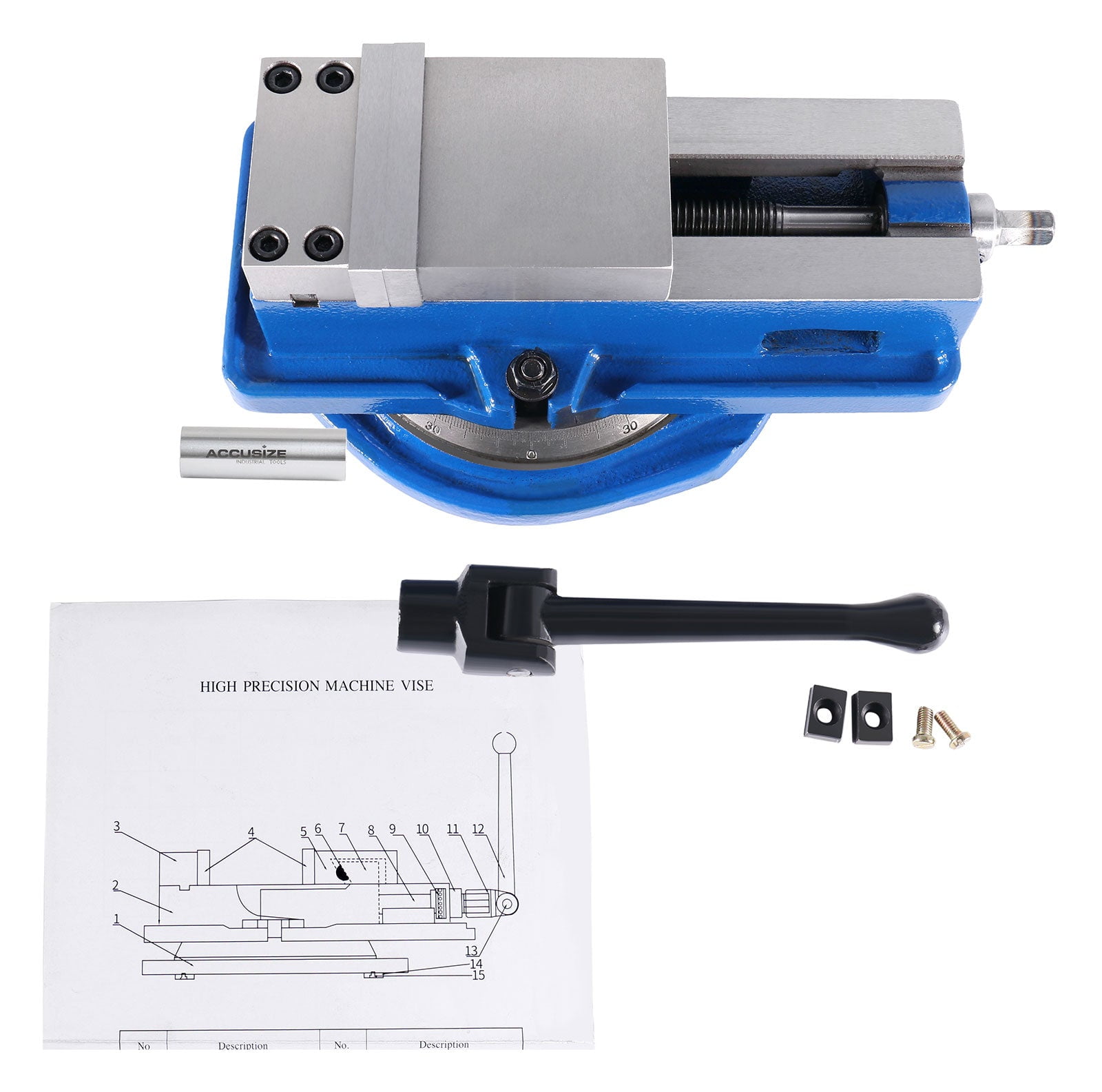 Accusize 3'' Super Angle Lock Precision Swivel Base Milling Machine ...