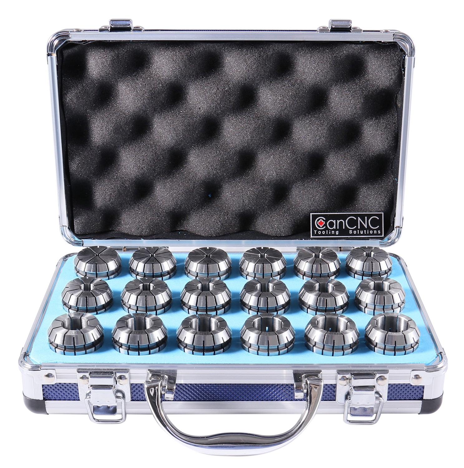 Accusize 3 mm to 20 mm by 1 mm Er-32 Collet Set, 18 Pcs/Set in Fitted ...