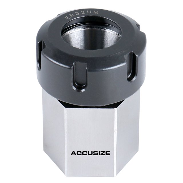 Accusize Hardened HEX ER-32 Collet Chuck Block for CNC Machine, Slotted ...