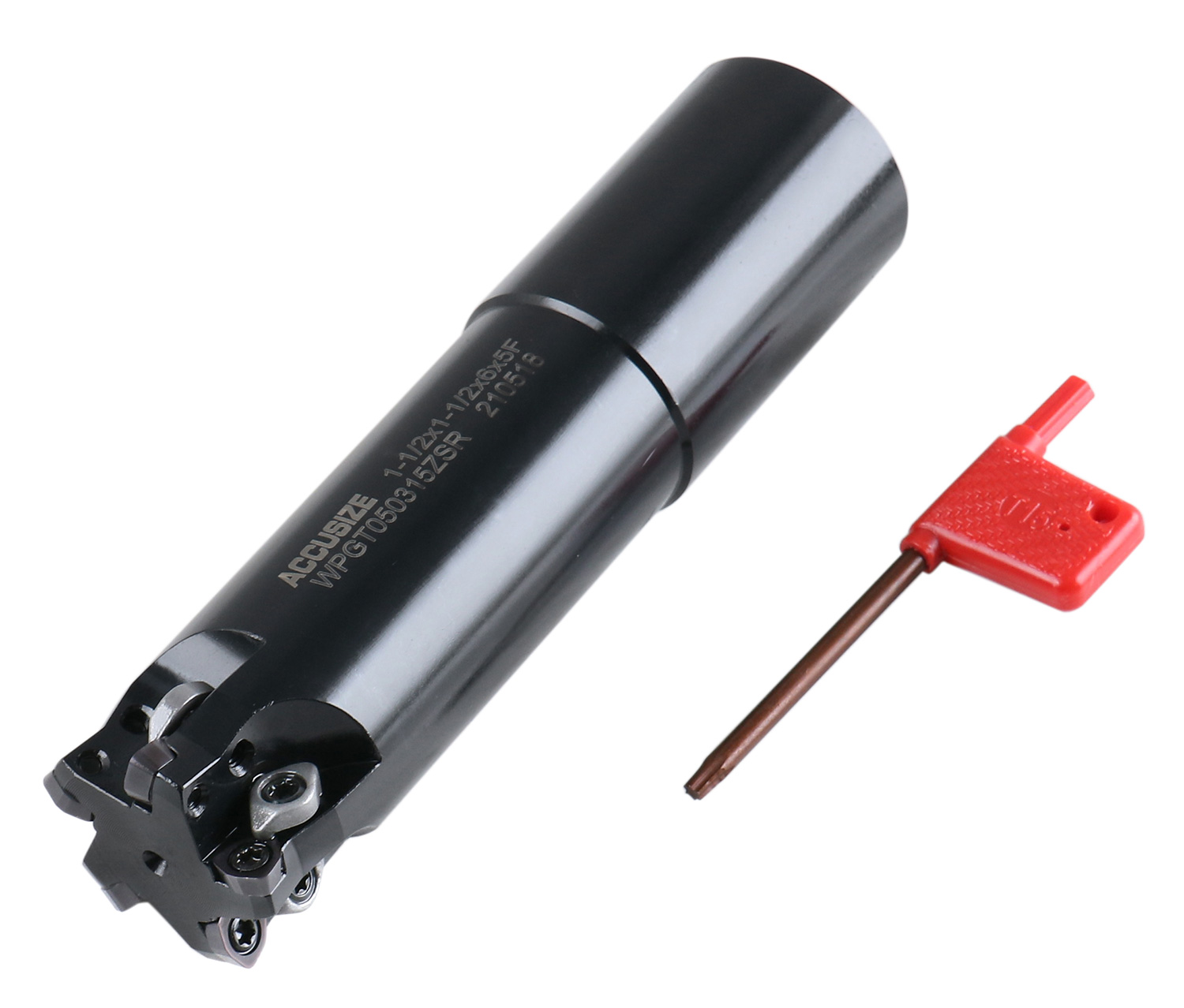 Accusize High Feed End Mill, 1-1/2" Cutting, 1-1/2" Shank, 5 Fl ...