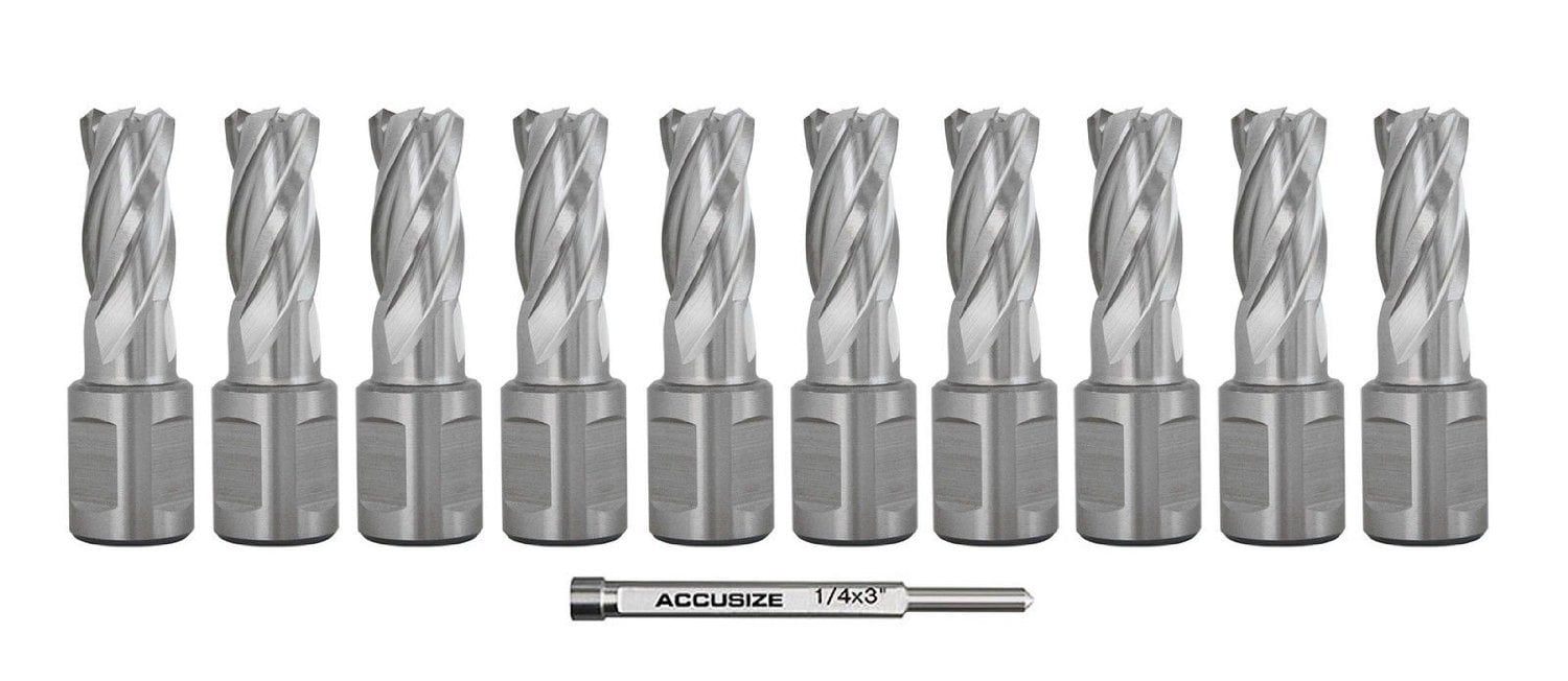 Accusize Industrial Tools 1-1/8/16'' Cutting Dia x 1'' Cutting Depth H ...