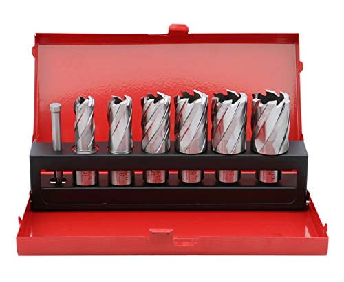 Accusize Industrial Tools 7 Pc H.S.S. Annular Cutters, 1'' Depth ...