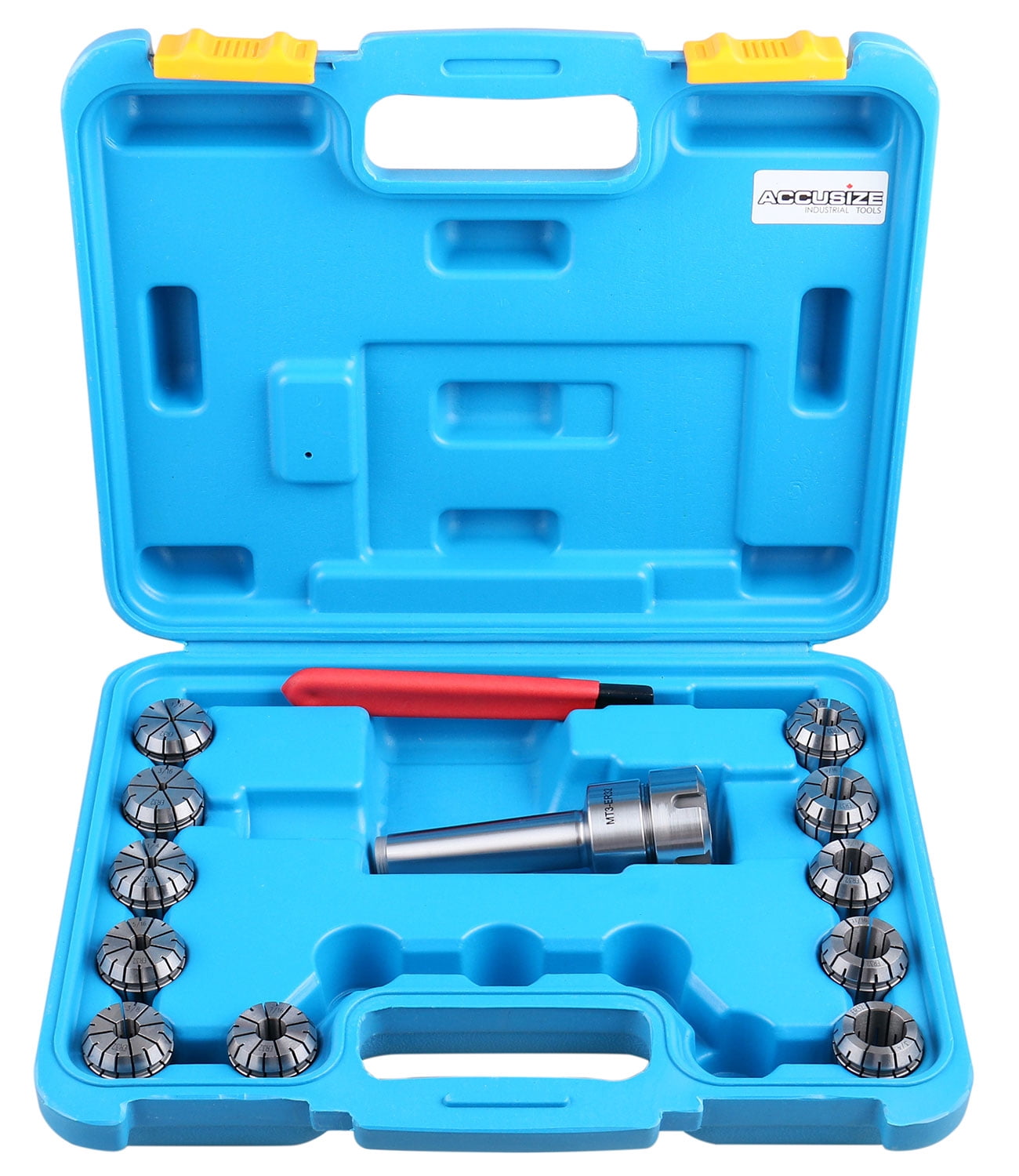Accusize Mt3 Shank Er32 Chuck with 11Pc Collets Kit, 1/8'' - 3/4'' by ...