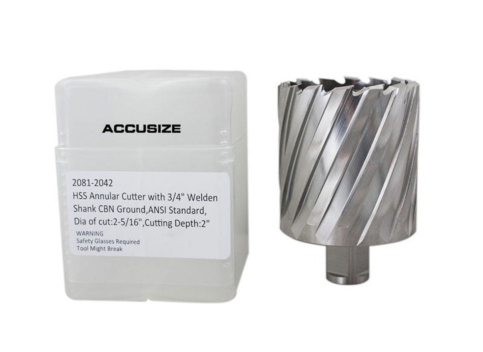 Accusize Tools - H.S.S. Annular Cutters, with 2" Cutting Depth, ANSI ...