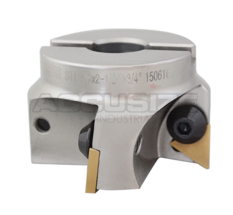 AccusizeTools - 2-1/2" Indexable Face Shell Mill 90°, Positive Rake w ...