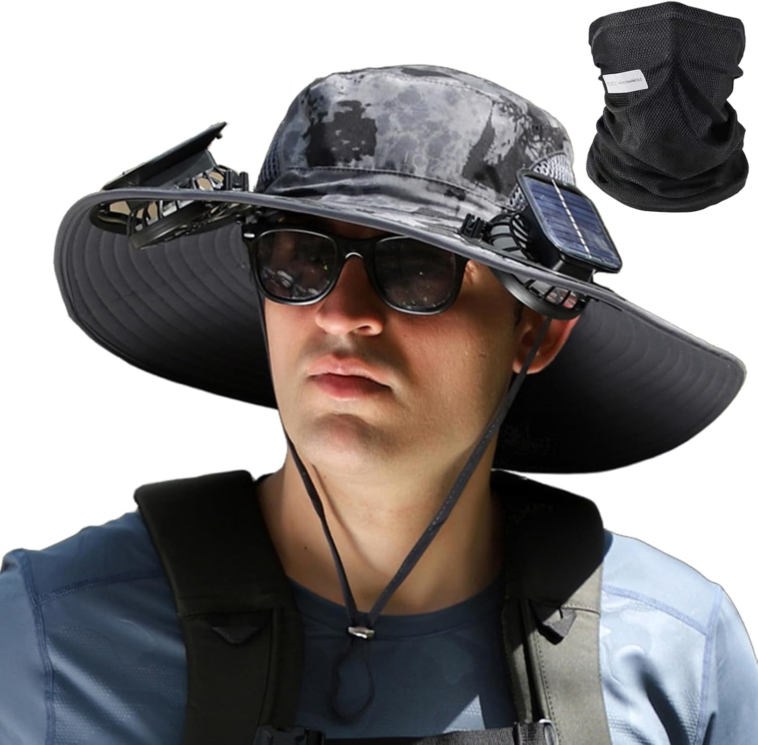 Accustomas Solar Hat, Accustomas Hat with Fans Solar Power, Wide Brim ...