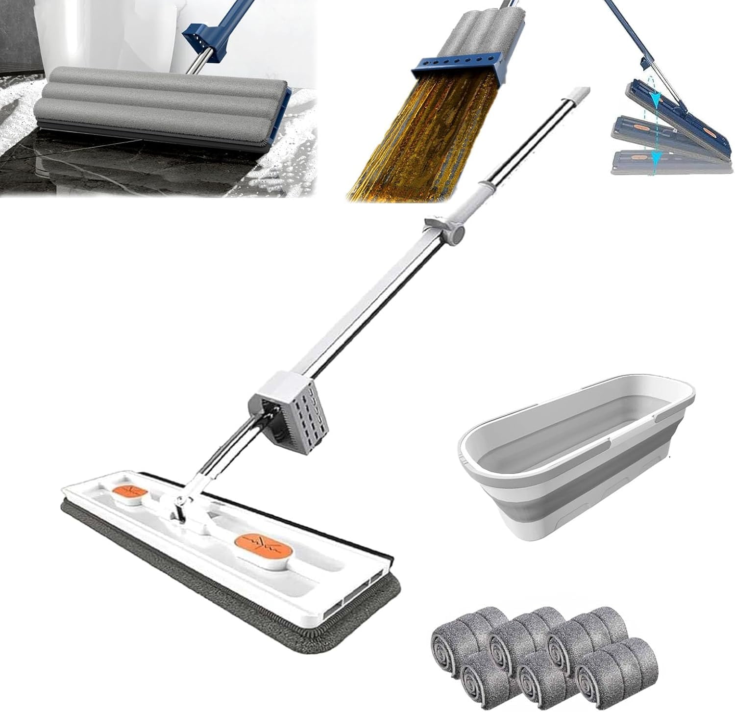 Accustomedi Large Flat Mop,Streamline Mop,Streamline Flat Mop,Self ...