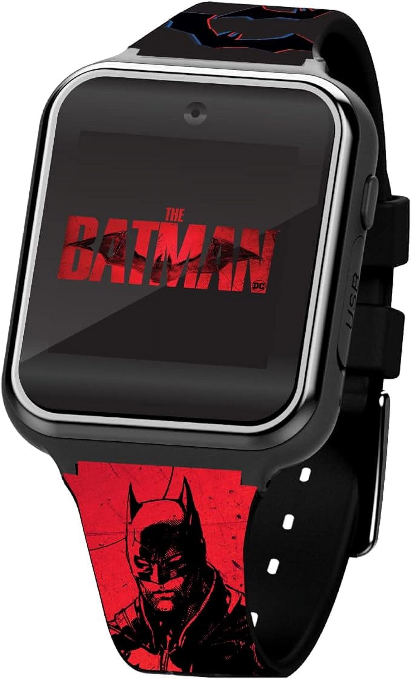 Accutime Batman Black Kids Educational Learning Touchscreen Smart Watch ...