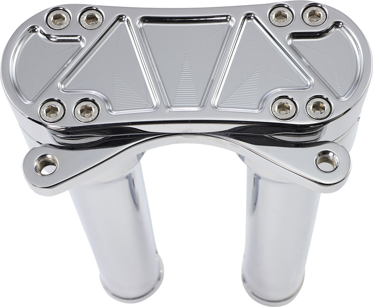 Accutronix 10" Threaded Chrome Bandit Risers w/Gauge Mount (HR2210-MC ...