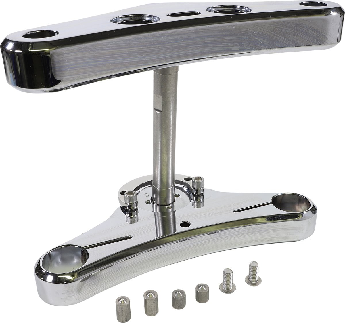 Accutronix 41mm Elite Smooth Chrome Triple Tree Set w/5° Rake (TWR541 ...