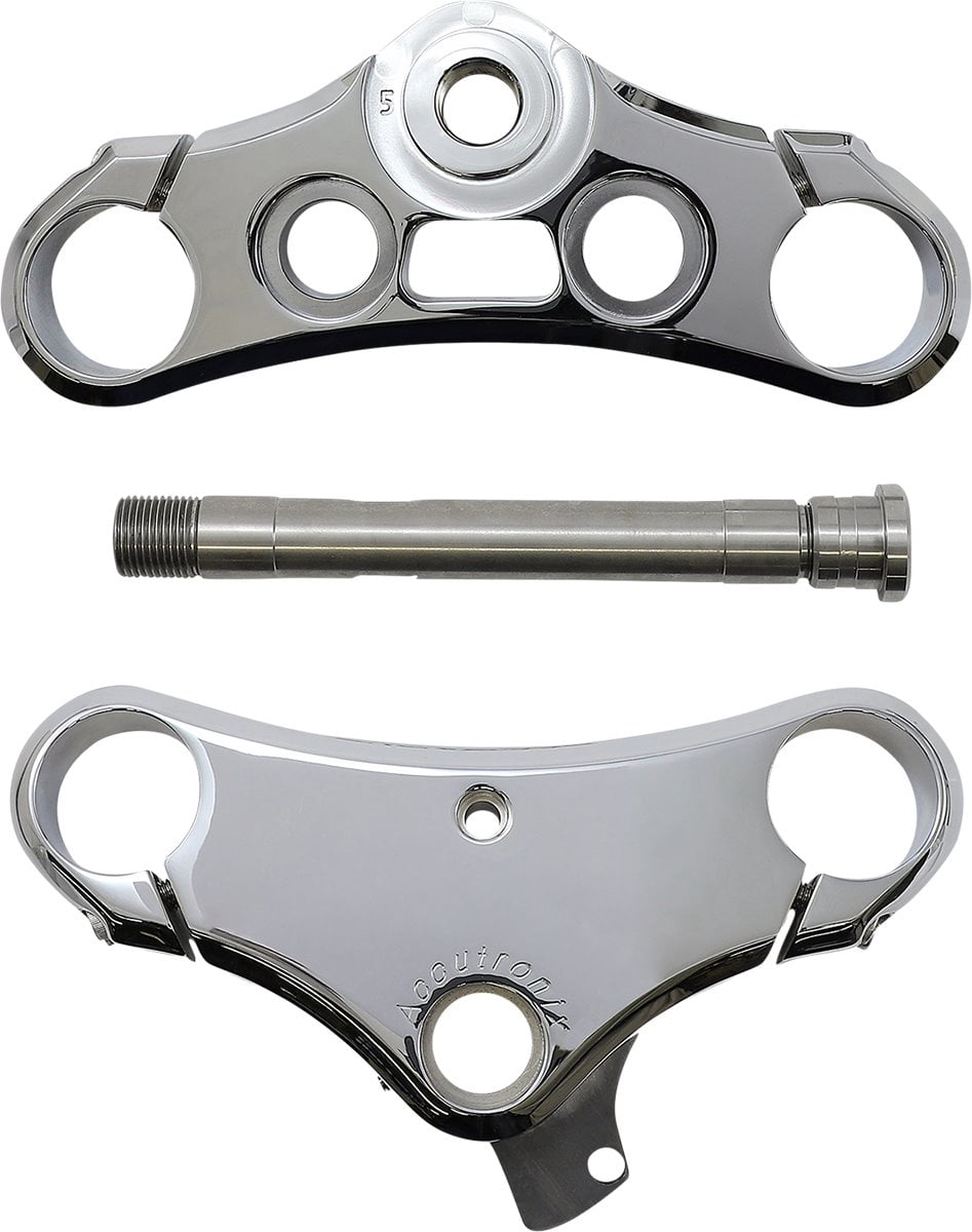 Accutronix 49mm Elite Chrome Triple Tree Set w/5° Rake (TMD549-ESC) - Walmart Business Supplies