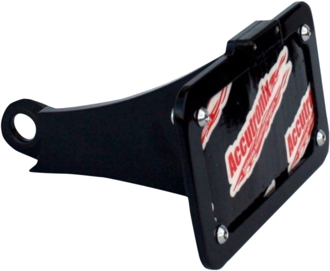 Accutronix Side Mount License Plate Holder, Black Billet Aluminum Frame ...