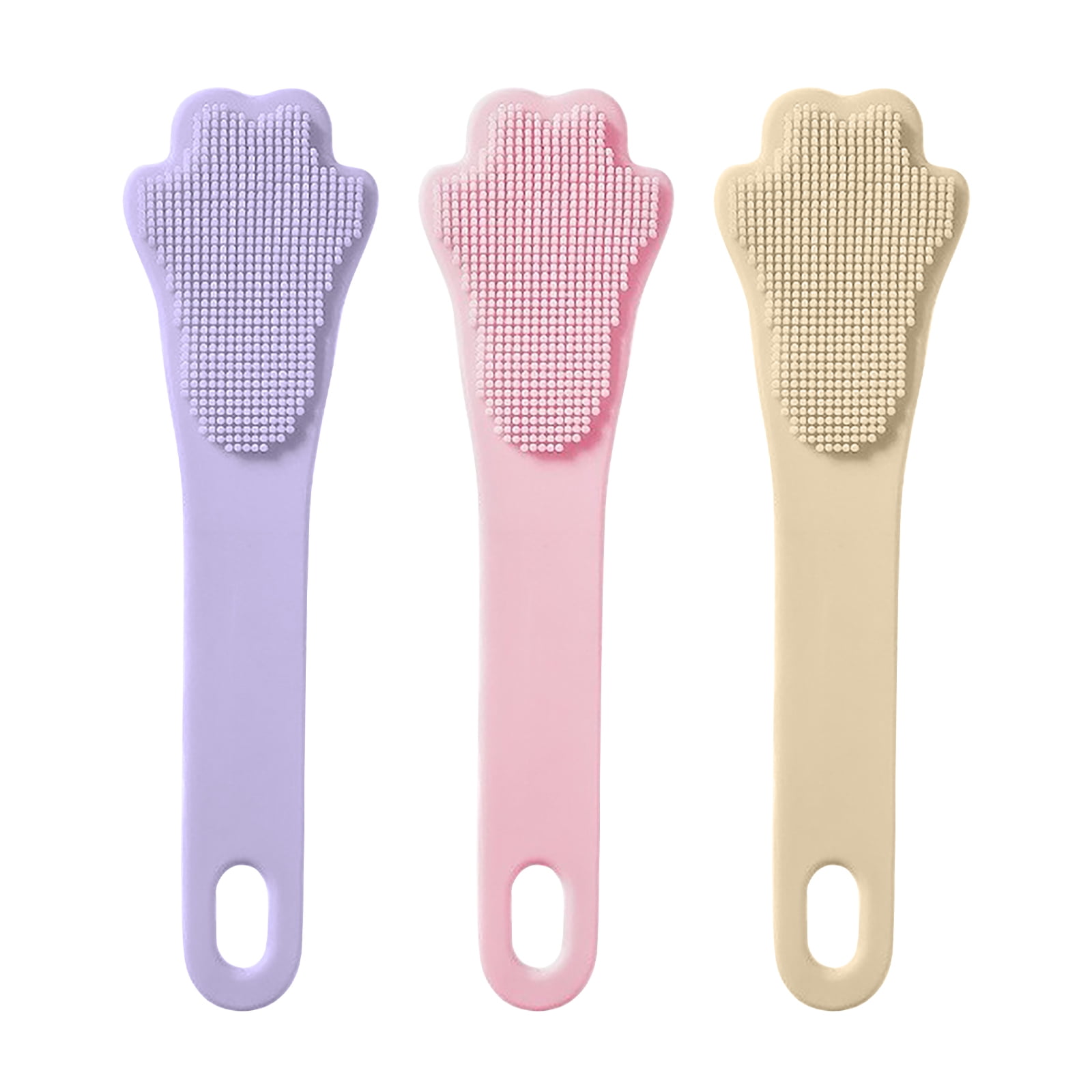 Acdanc 3Pcs Face Scrubber Soft Facial Cleansing Brush Cat Claws Face ...