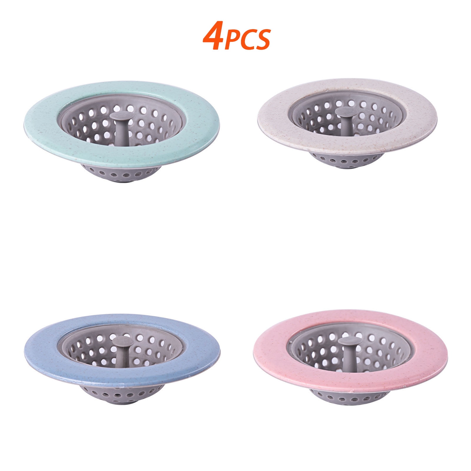 Acdanc 4-Pack Sink Drain Strainer,Flexible and Durable Kitchen Sink ...