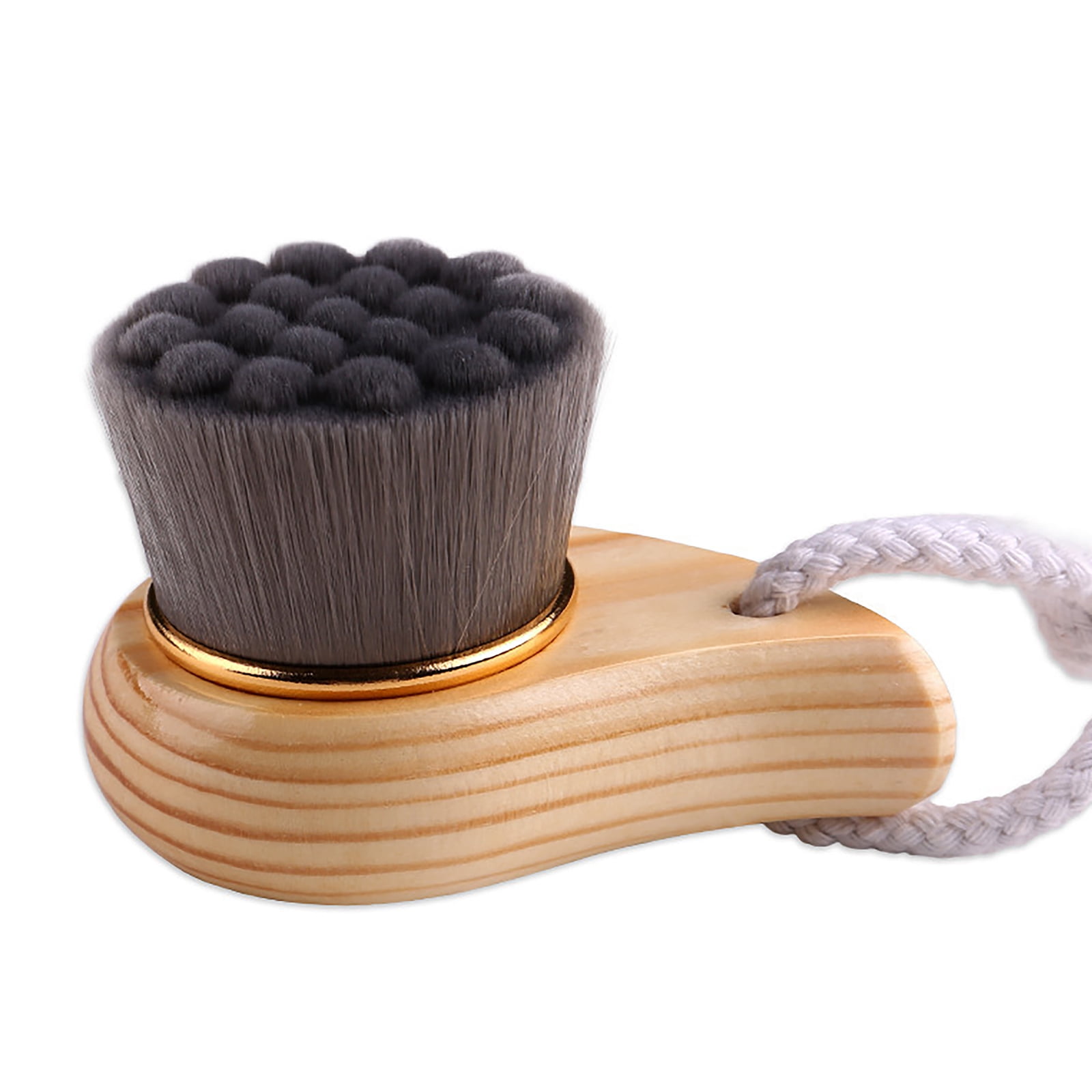 ACDANC Face Scrubber Soft Facial Cleansing Brush Wooden Handle for All ...