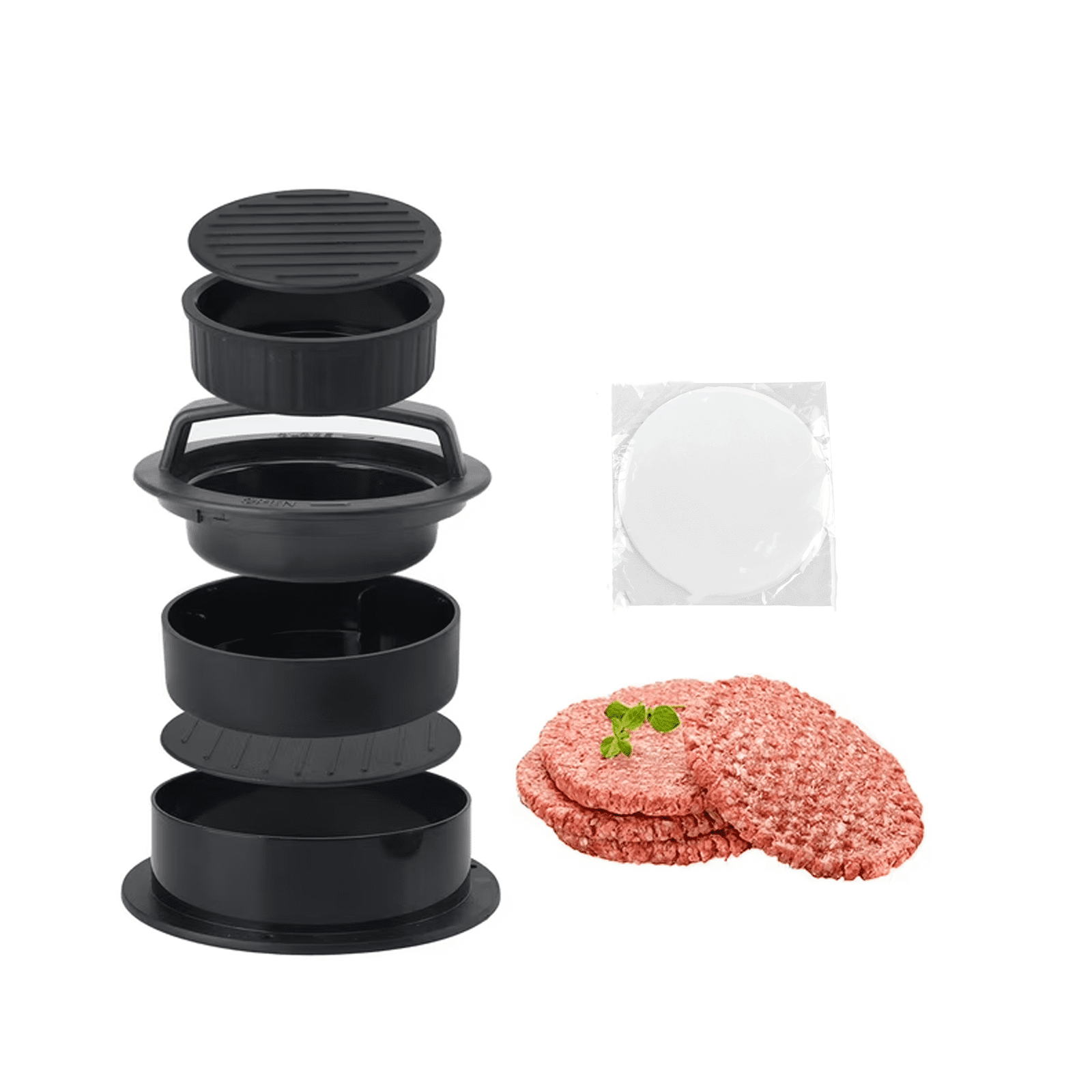 ACDANC Hamburger Press Patty Maker,Plastic Burger Press with 11cm ...