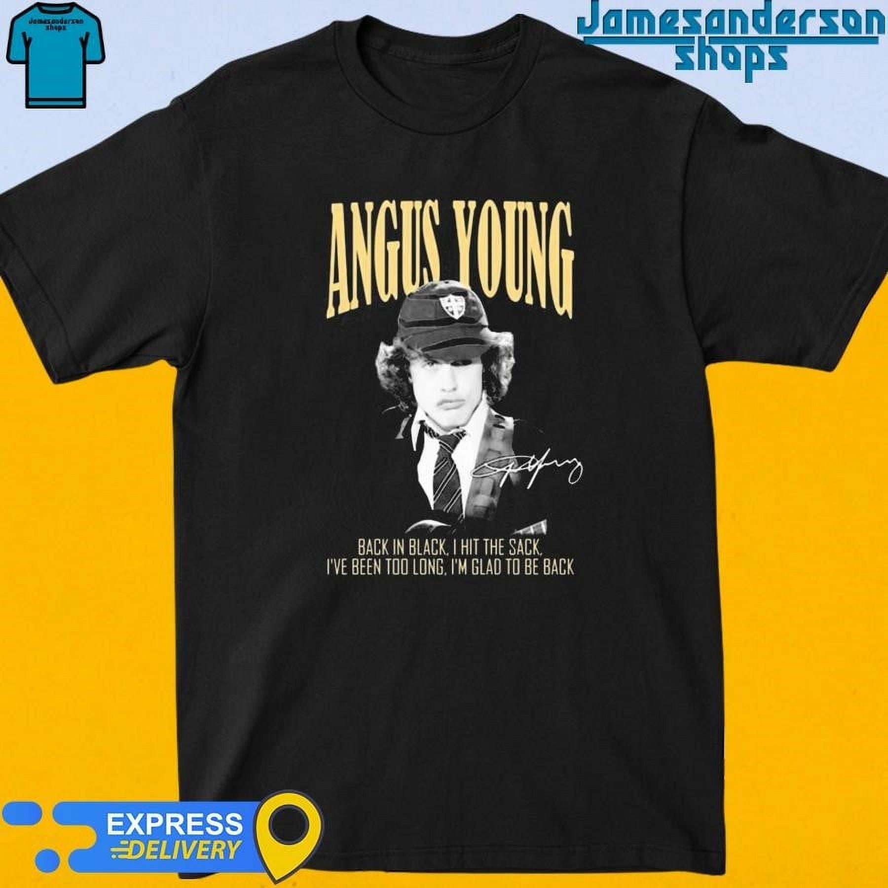 Acdc Angus Young Back In Black I Hit The Sack Glad To Be Back Shirt ...