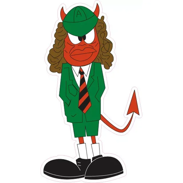 Acdc Angus Young Cartoon Devil Sticker Window Decal Phone Decal Water ...