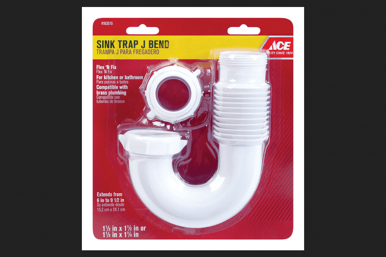 Ace 1-1/2 in. D PVC Sink Trap J-Bend - Walmart.com