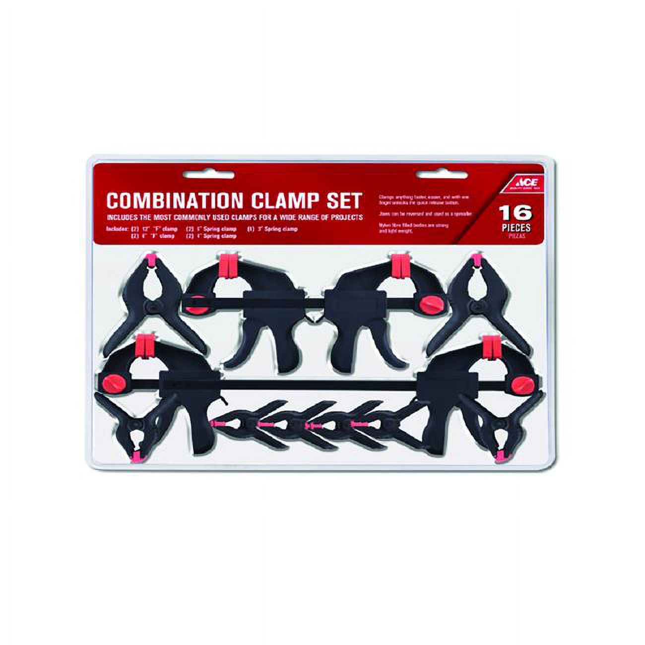 Ace 2001706 Combination Clamp Set, 16 Piece - Pack of 4 - Walmart.com