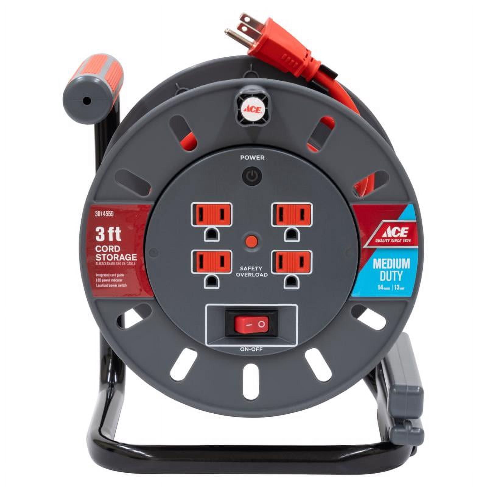 Ace 3 ft. L Plastic Cord Reel - Walmart.com