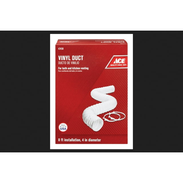 White Flexible Vinyl Duct 4 inches by 8 Feet, 4" x 8' - Walmart.com