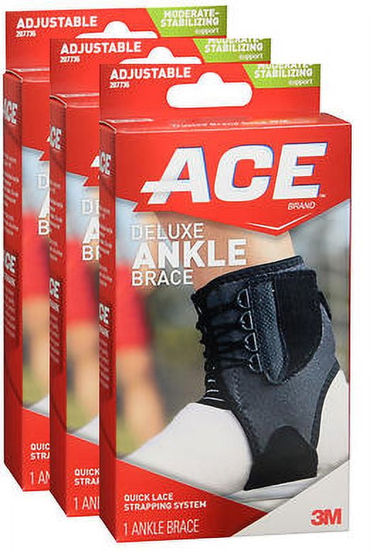 Ace Ankle Brace Deluxe Adjustable Moderate-stabilizing Support pack of ...